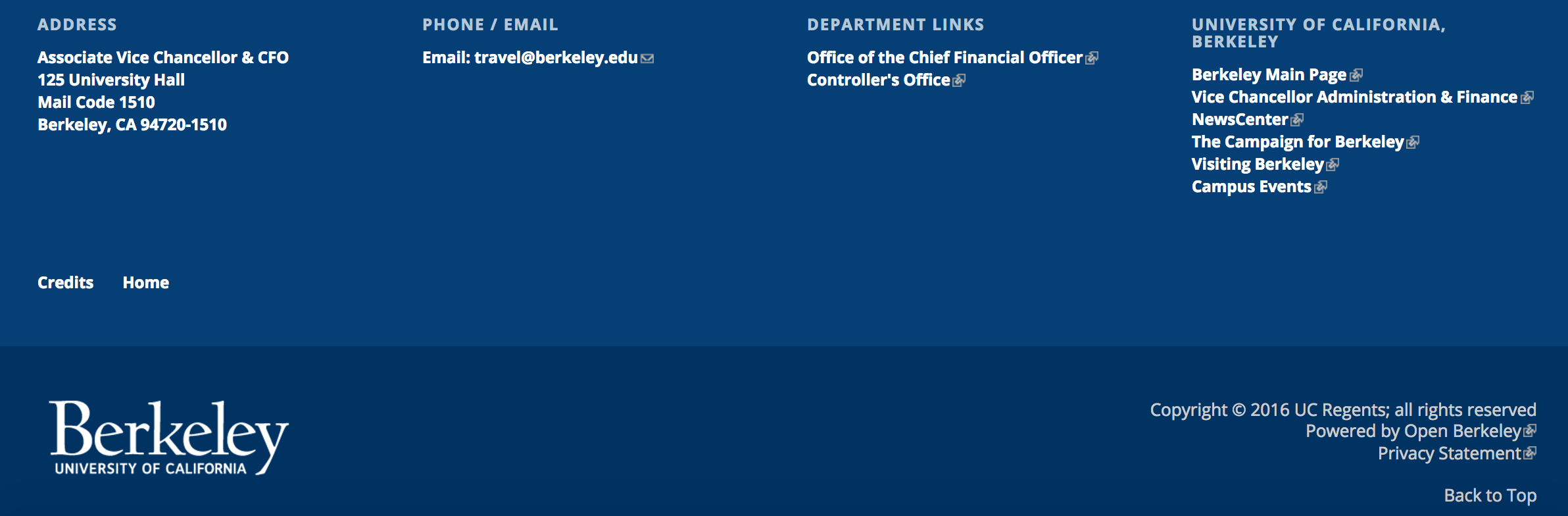 How do I edit the Footer area of my site? | Open Berkeley