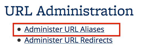 URL Aliases (Friendly Path Names) | Open Berkeley