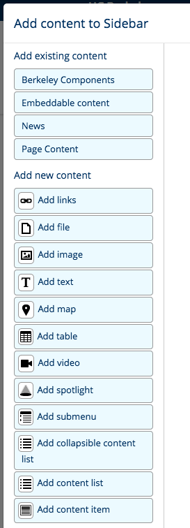 Types of Widgets | Open Berkeley